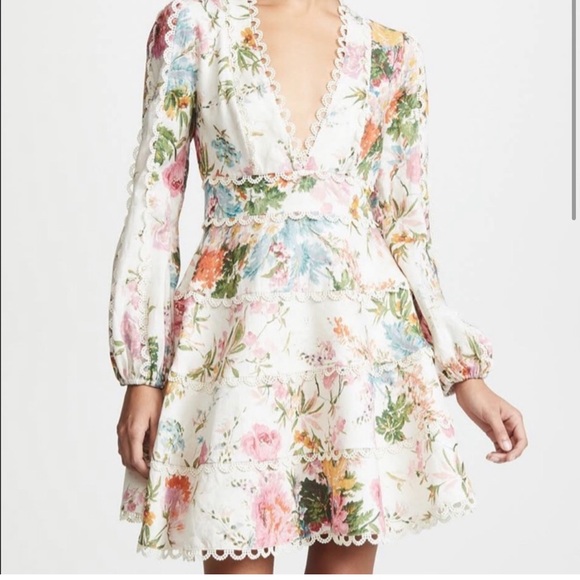 Zimmermann | Dresses | Zimmermann Heather Flounce Dress Size Zimmerman ...